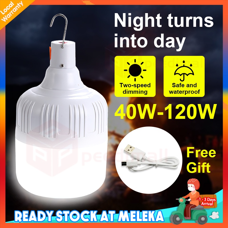 Rechargeable LED Light Bulb USB Portable Lamp for Emergency Hanging ...