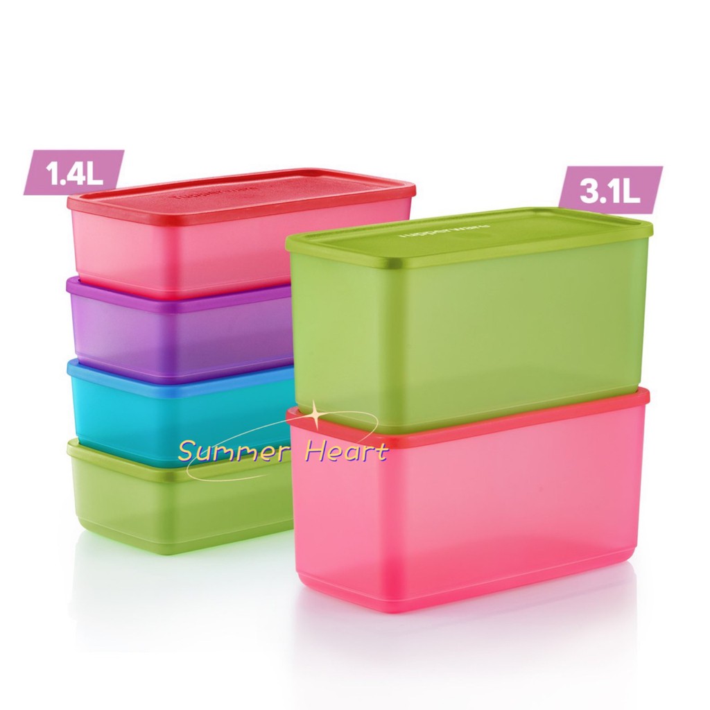 Tupperware So Fresh Rectangular (1)1.4L / Double So Fresh (1)3.1L ...