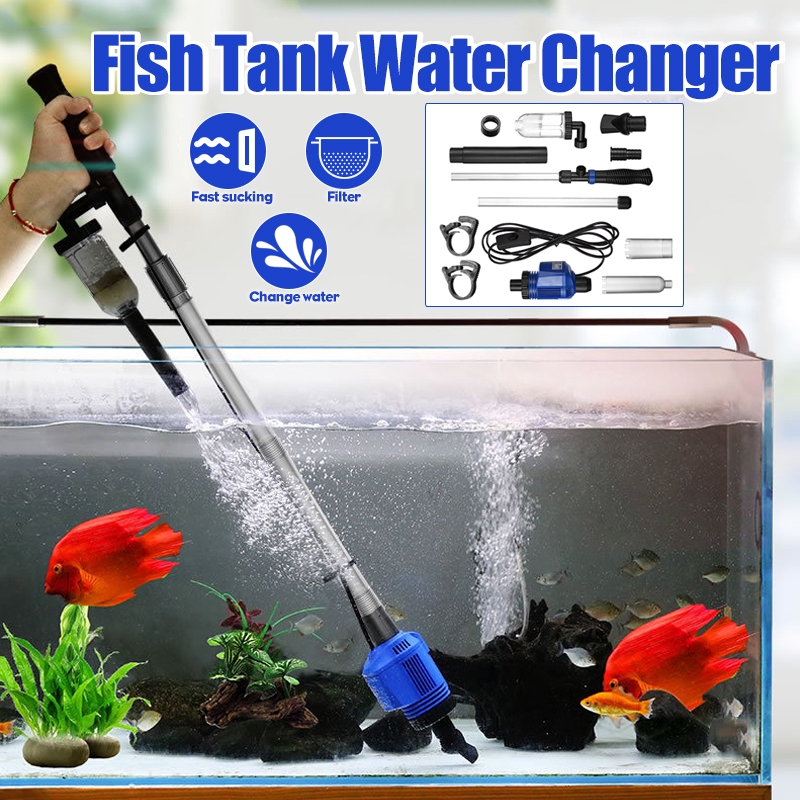 220V Aquarium Electric Syphon Operated Fish Tank Sand Washer Vacuum ...