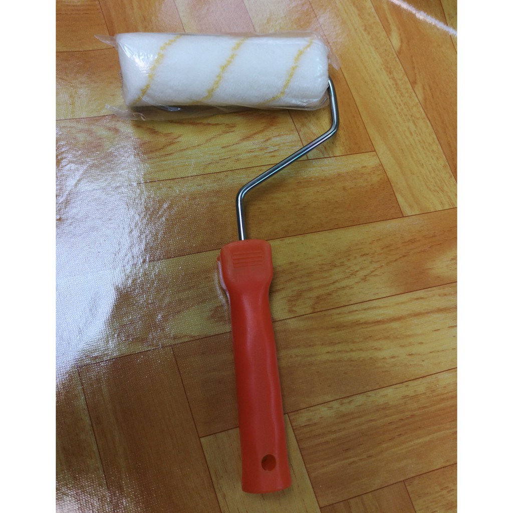 Painting Roller With Handle Yellow Strip 6 or 7" | Shopee Singapore