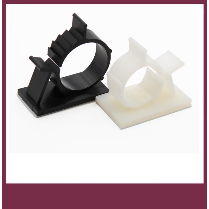[READY STOCK IN SG]Self-Adhesive Clamp Plastic Clips Tie Quick Bind ...