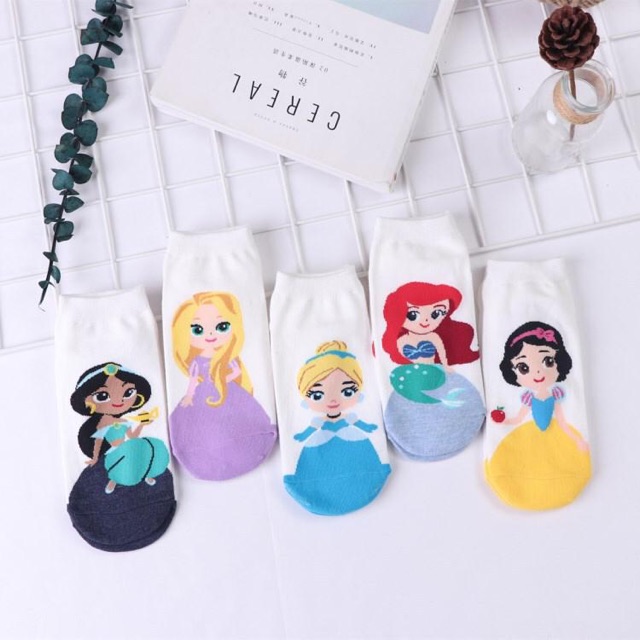 Adult Disney Princess Socks Cinderella Ariel Jasmine Snow White ...