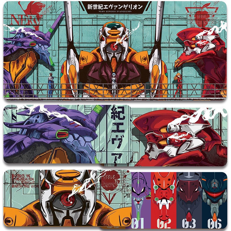 eva Mouse Pad Anime Oversized Boy Evangelion Keyboard Female Thickened ...