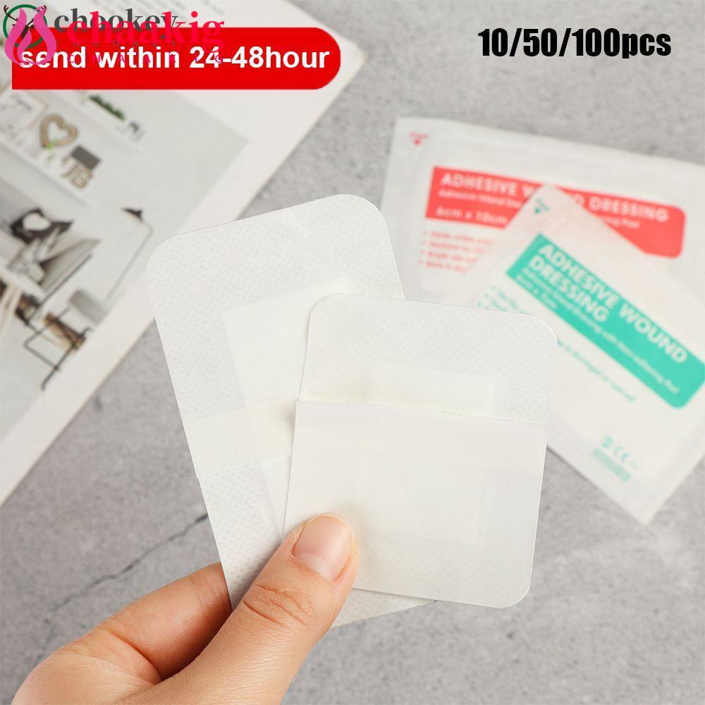 CHAAKIG 10/50/100Pcs Emergency Wound Dressing Band Waterproof Material ...