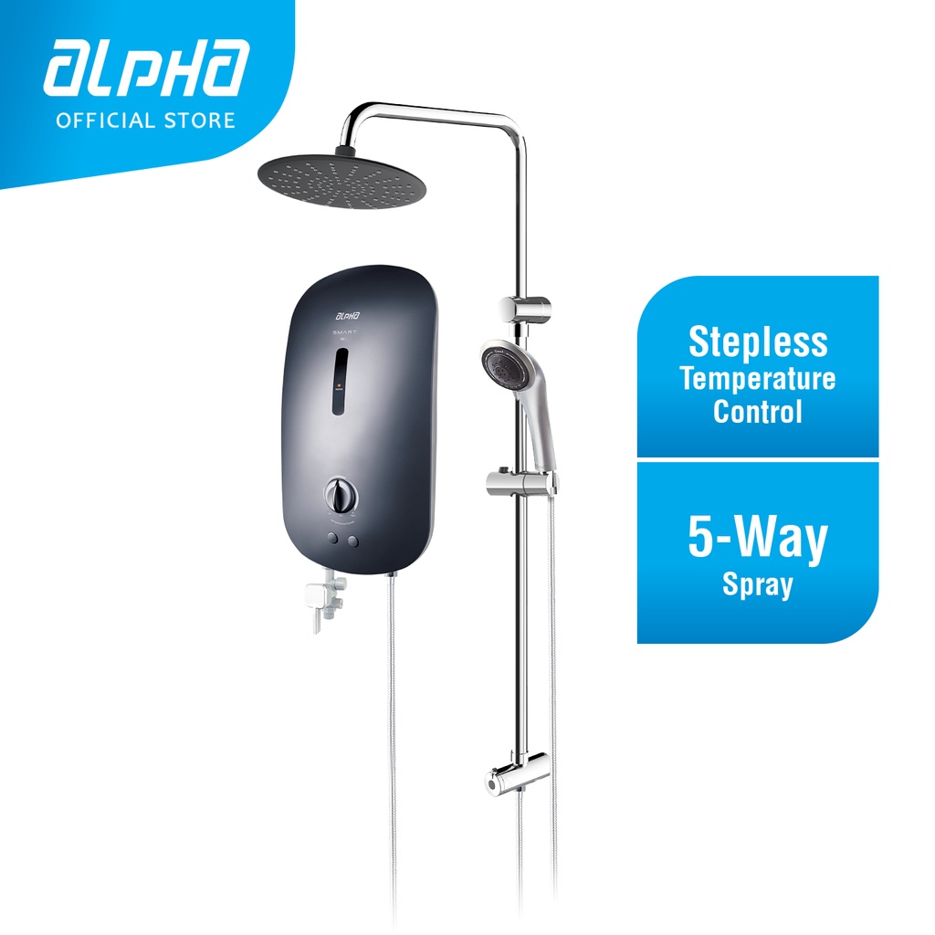 ALPHA - SMART 18 Plus Rain Shower Instant Water Heater (Non Pump ...