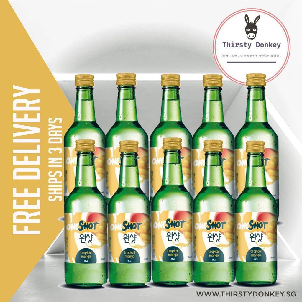 ONESHOT Tropical Mango Soju 360ml (Bundle of 10) | Shopee Singapore