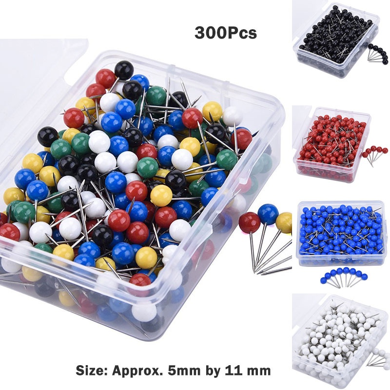 4-5MM Mini Push Pins Round Ball Head Map Tacks with Stainless Point for ...