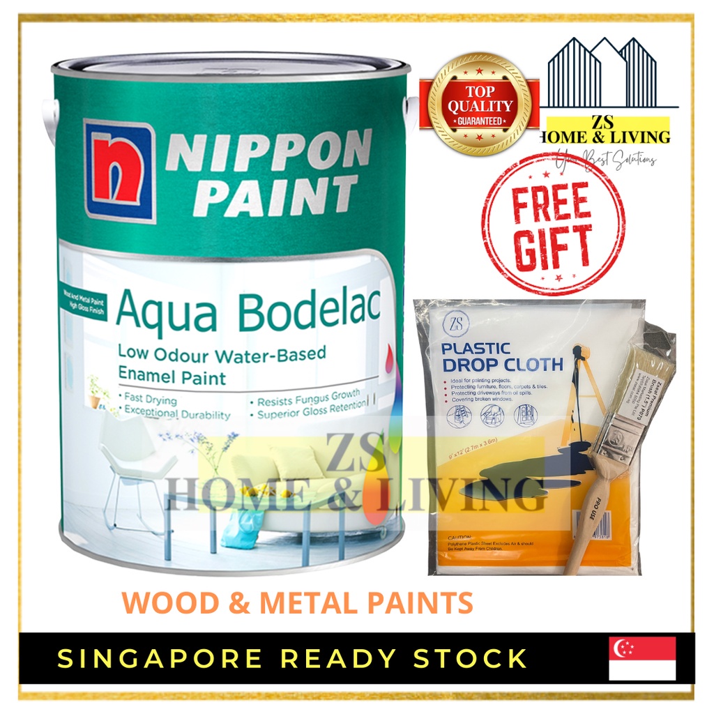 BIG SALES!! NIPPON AQUA BODELAC ODOURLESS (WATER-BASED) WOOD AND METAL ...