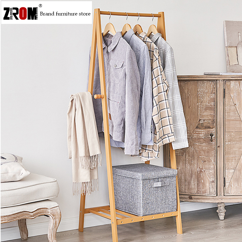 Creative Coat Rack Simple Floor Hanger for Solid Wood Living Room ...