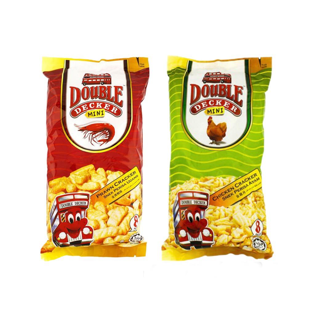 Double Decker - Prawn / Chicken Cracker (10G x 30 packs) | Shopee Singapore
