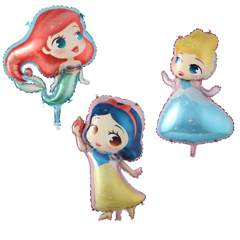 Disney Princess Theme Aurora Cinderella Snow White Birthday Party Foil ...