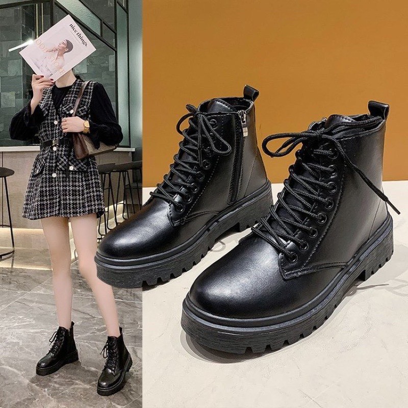 Mspmz personality side-lock WOMEN'S high-top shoes | Shopee Singapore