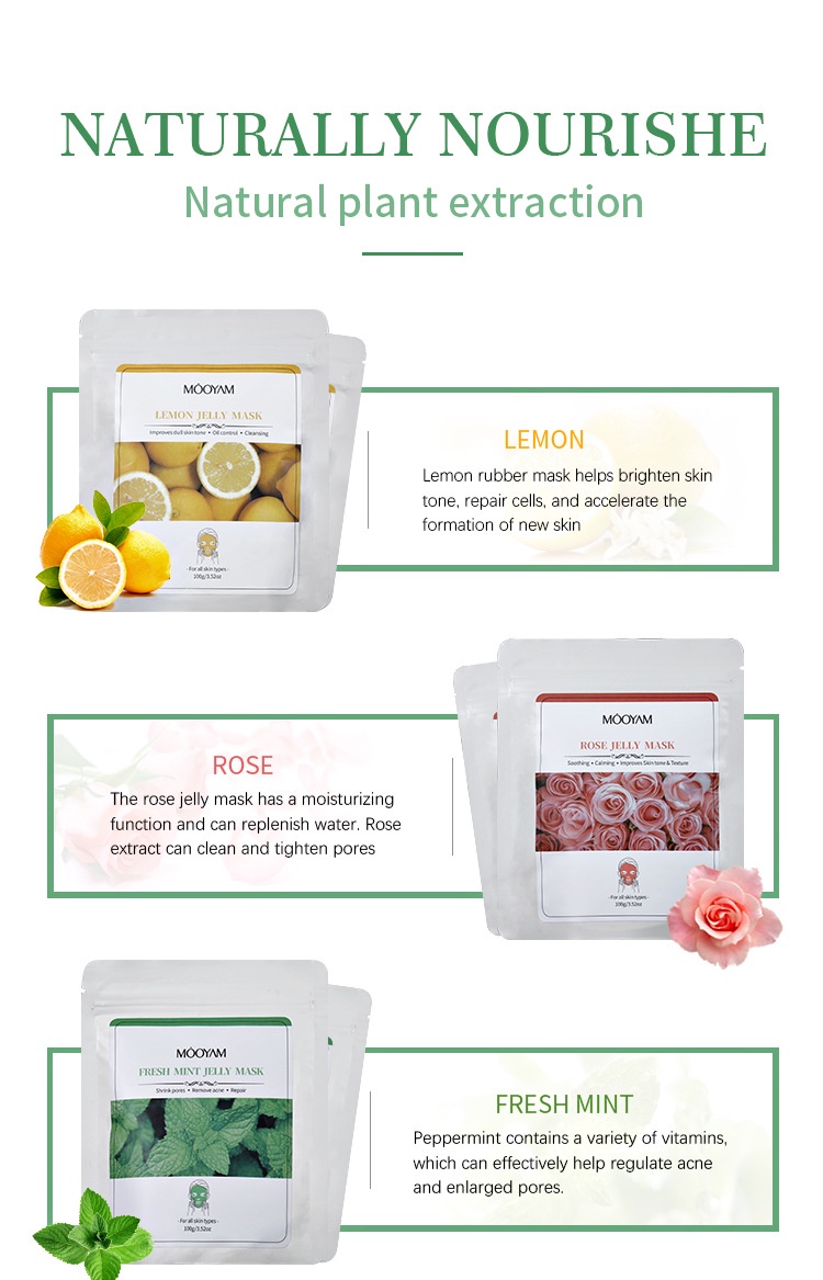 Natural Organic Rose Powder Mask Moisturizing Brightening Peel Off Soft ...