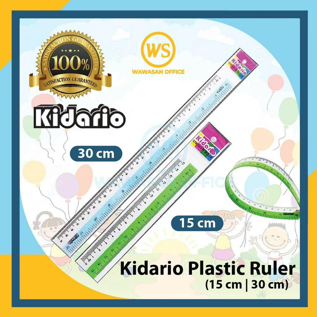 Kidario Straight Ruler / Flexible Ruler / Plastic Ruler / Soft Ruler / Pembaris Fleksibel ...