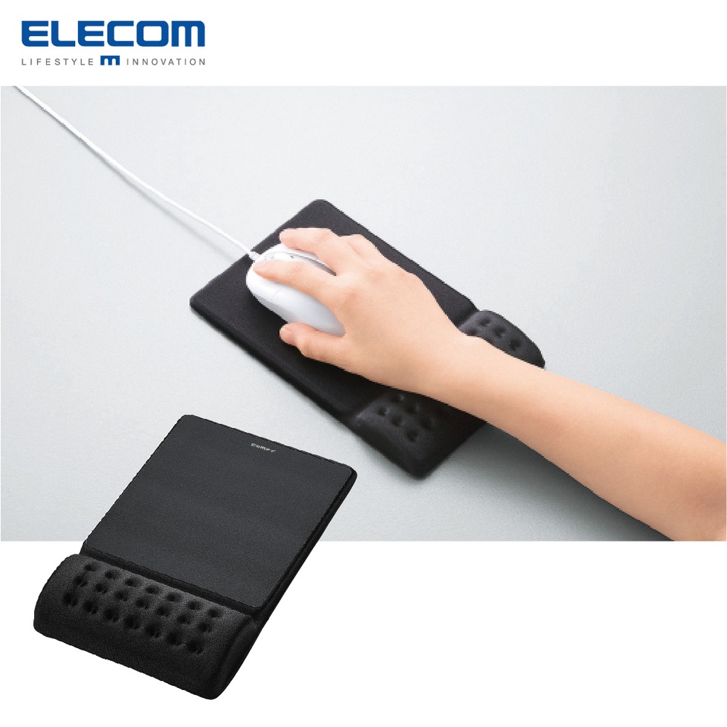 ELECOM COMFY Mouse Pad with Wrist Rest (Combine)/ Reduce Fatigue/ Restpad/ Office/ Gaming/ MP ...