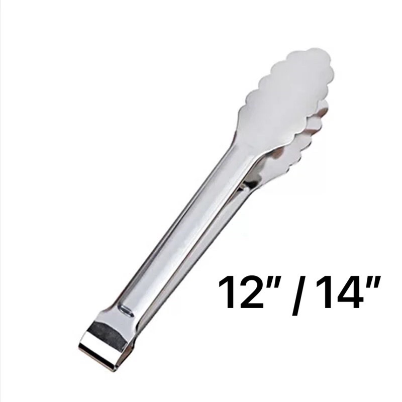 Stainless Steel Petal Leaf Shape Food Tong 12”/14” / Penyepit Pengepit ...