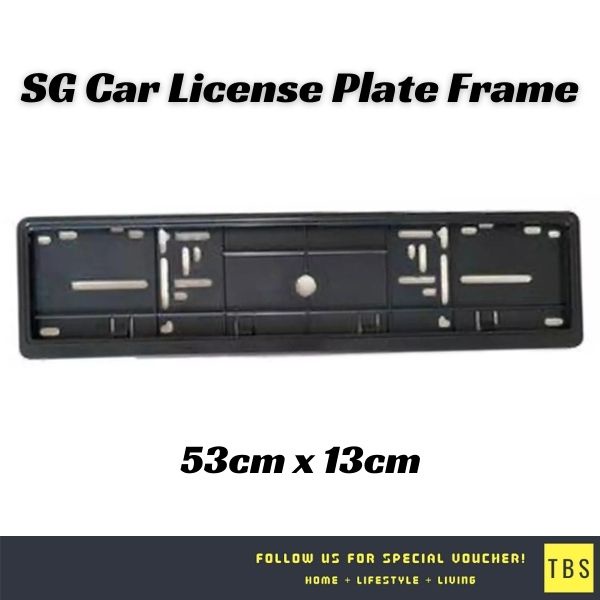 SG High Quality Black Car Number License Plate Holder Frame (1 Piece ...