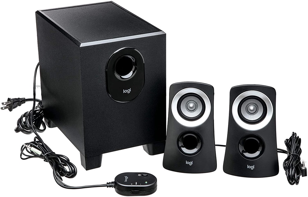Logitech Z313 2.1 Computer Speaker System with Subwoofer - EBL (Rich ...