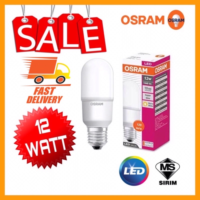 OSRAM E27 E14 LED VALUE STICK BULB 5W MiNI BULB 10W/12W/15W | Shopee Singapore