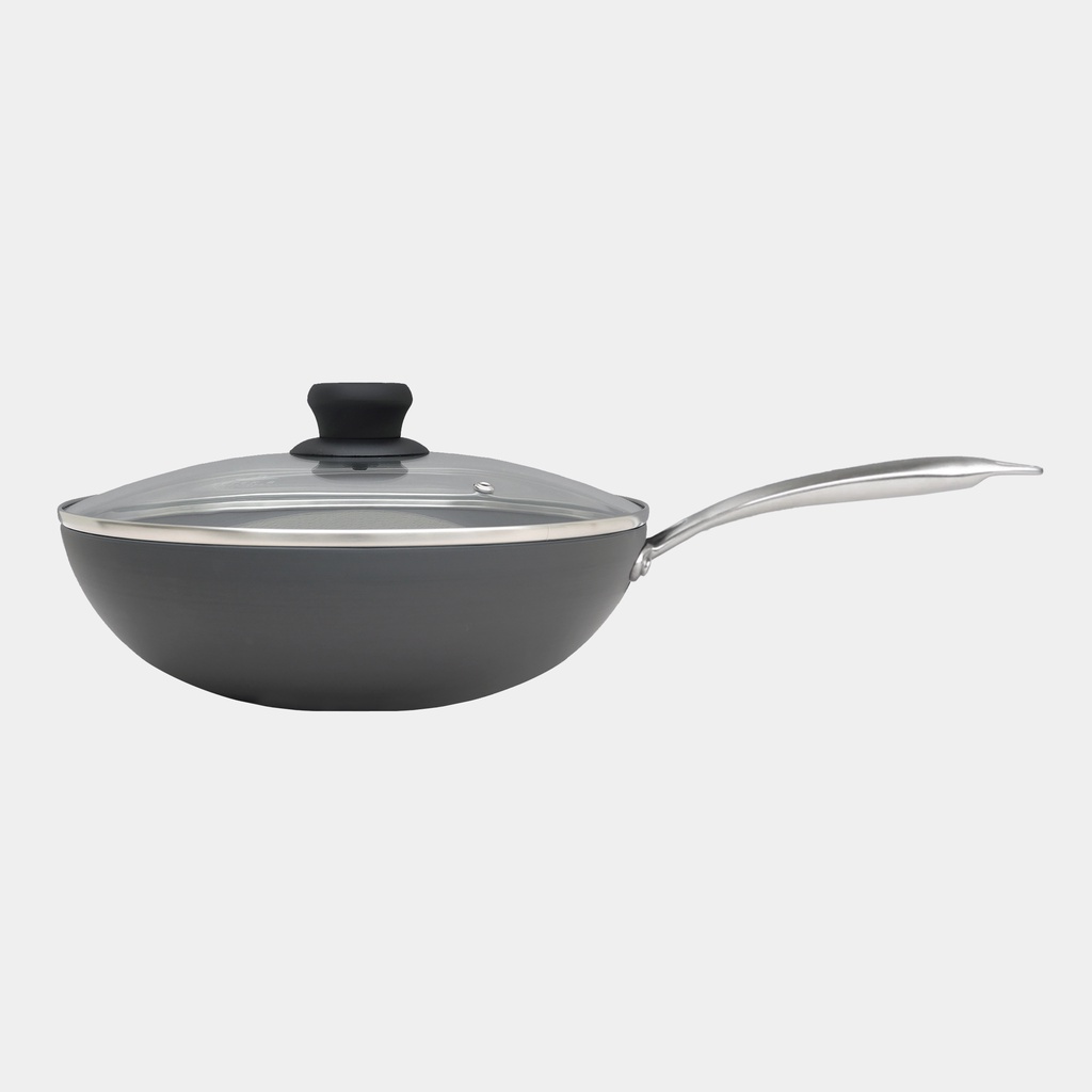 28CM WOK/WOKPAN • SUPER B Singapore • Anodized Wok / Frying Pan / Fry ...