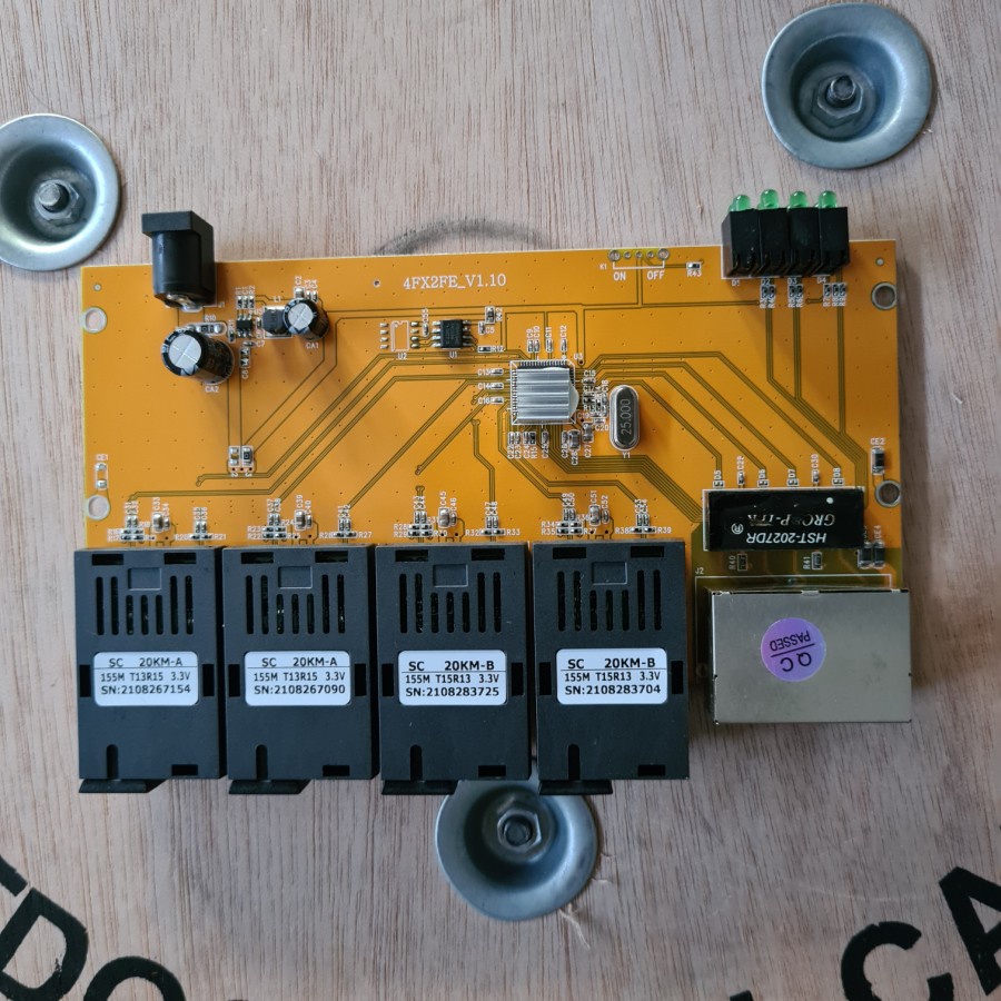 4 SC FO 2 RJ45 LAN PCB Board HTB-3100 Fiber Optic Converter Media ...