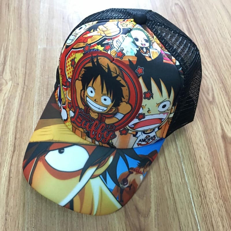 Anime Pirate King Luffy Zoro Baseball Cap Peaked Snapback Trucker Mesh ...