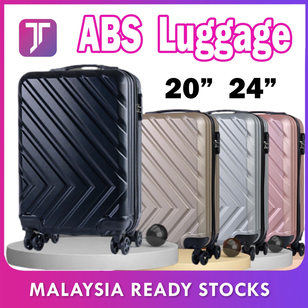 ABS PLAIN TRAVEL LUGGAGE SETS SUITCASES CABIN LUGGAGE 20 INCH / 24 INCH ...