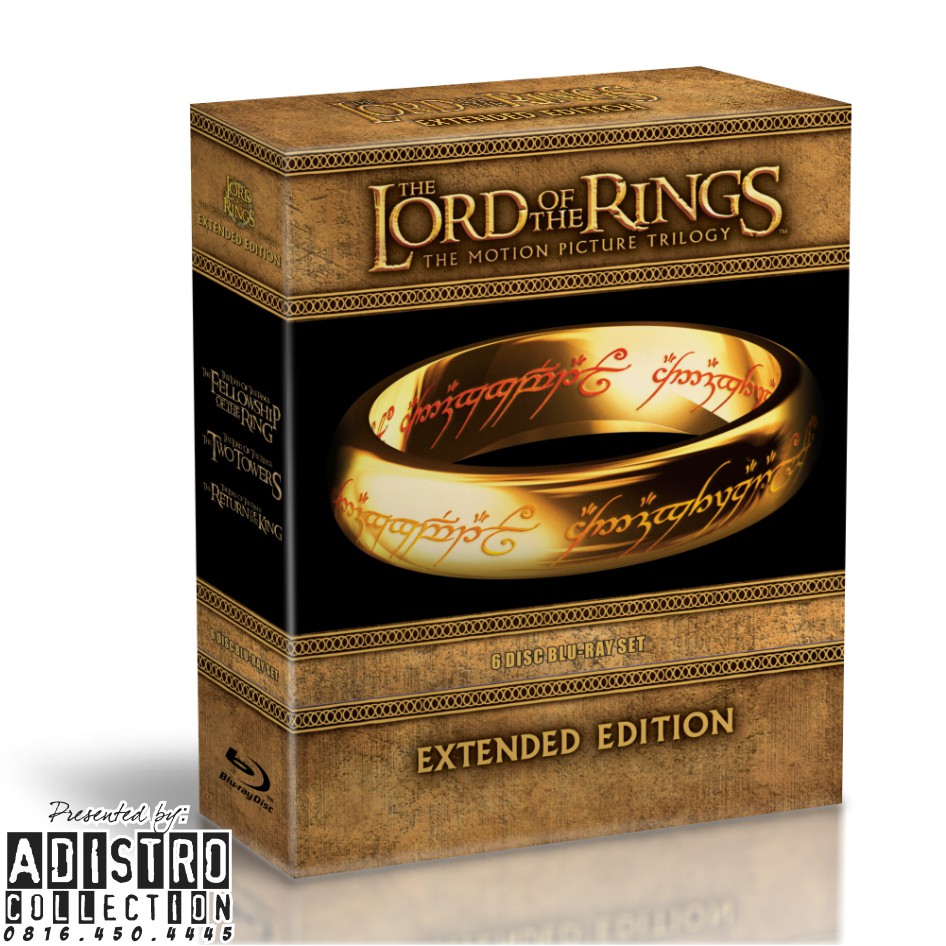 Blu-Ray Film THE LORD OF THE RINGS EXTENDED EDITION EDITION BOX SET COMPLETE | Shopee Singapore