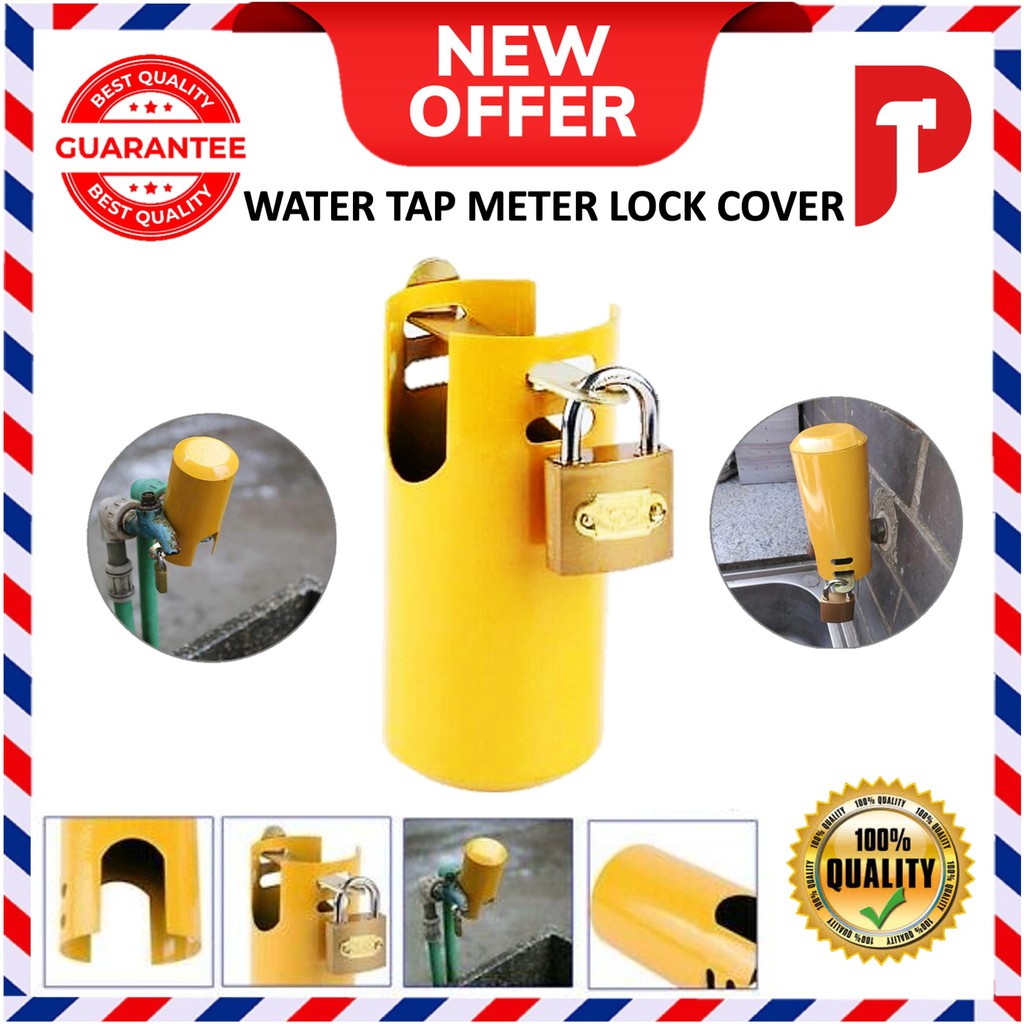 Water Tap Meter Lock Cover Metal Yellow Anti-Theft Cover | Shopee Singapore