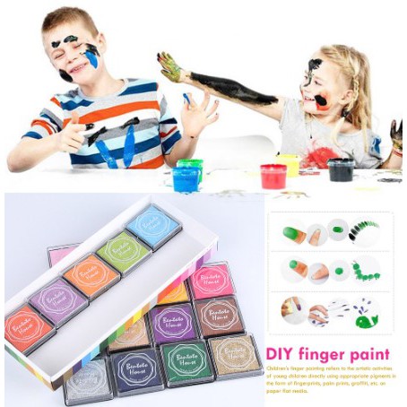 20 Color Ink Pad Craft Inkpad for Kids Printting Playing Handmade DIY ...