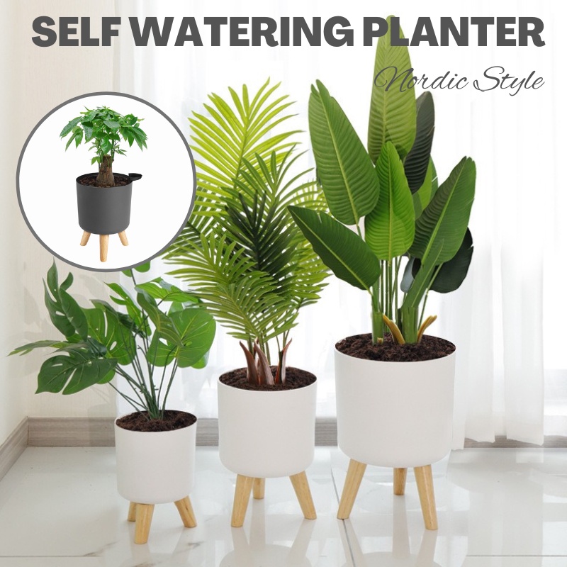 SG Local Plastic Self Watering Planter with Leg and Water Indicator ...