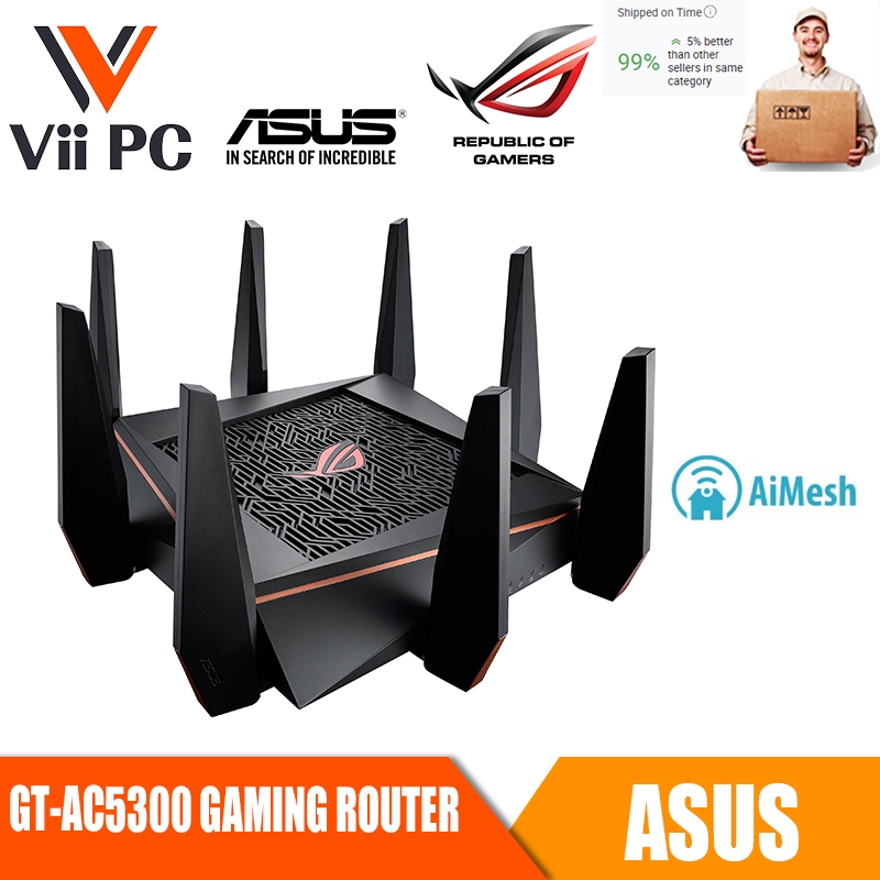 ASUS ROG Rapture GT-AC5300 AC5300 Tri-band Gaming Router | Shopee Singapore