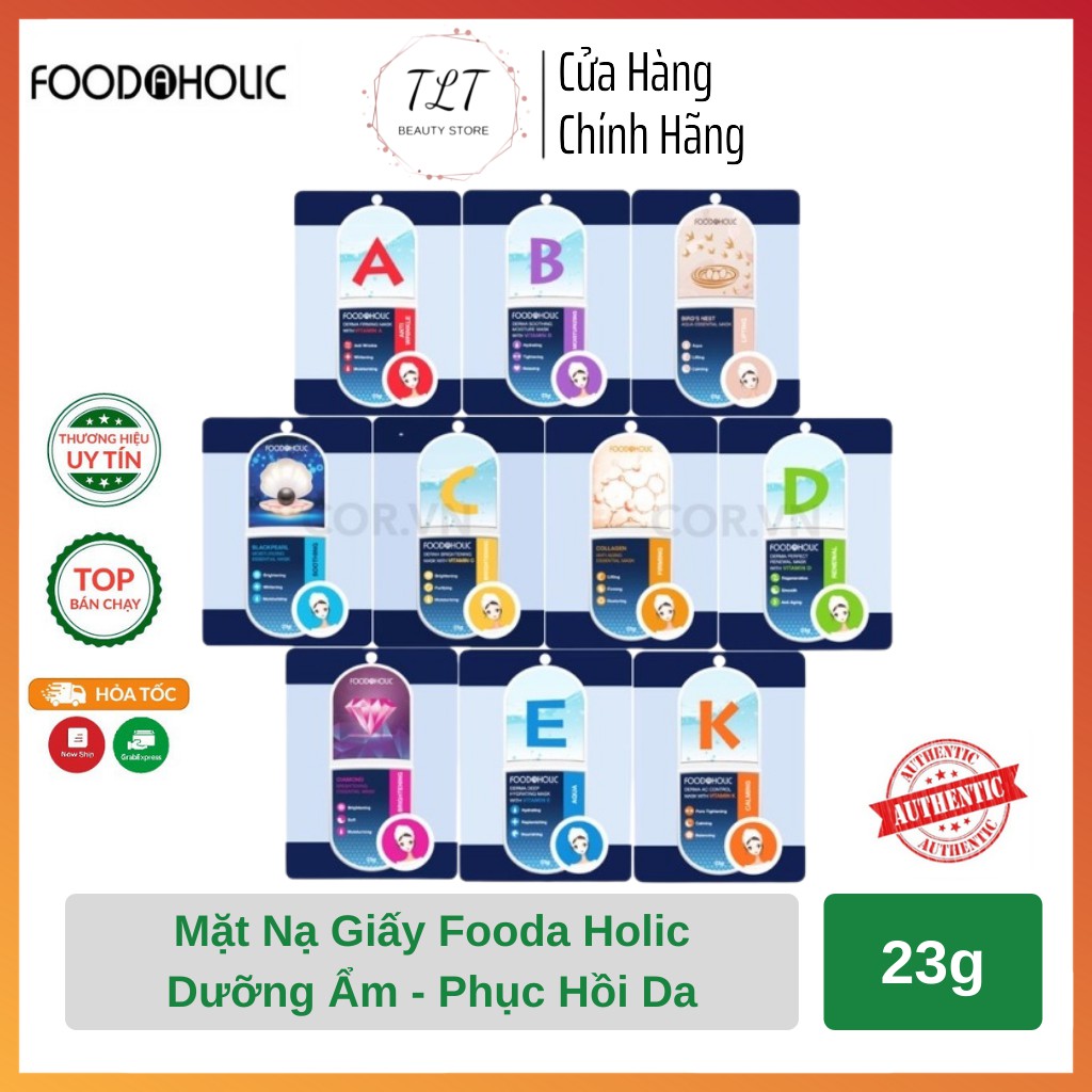 Foodaholic Essential Mask 23g Genuine Korean Vitamin and Nutrient ...