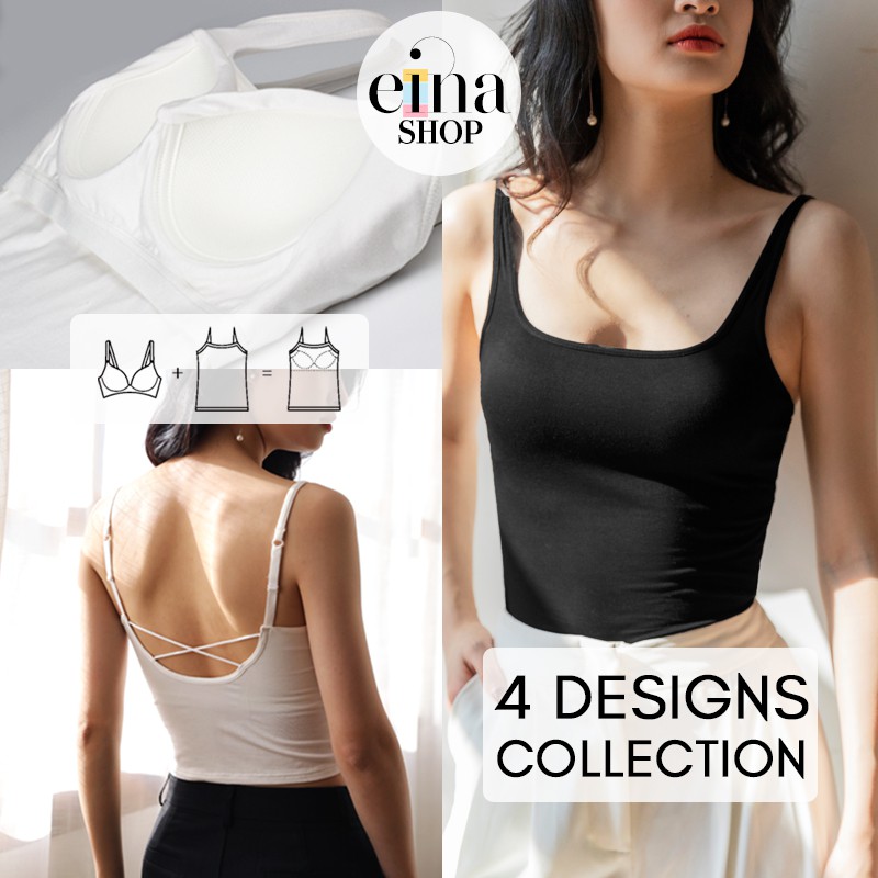 Einashop Bra Padded Singlet & Camisole 3 Design Collection Regular ...