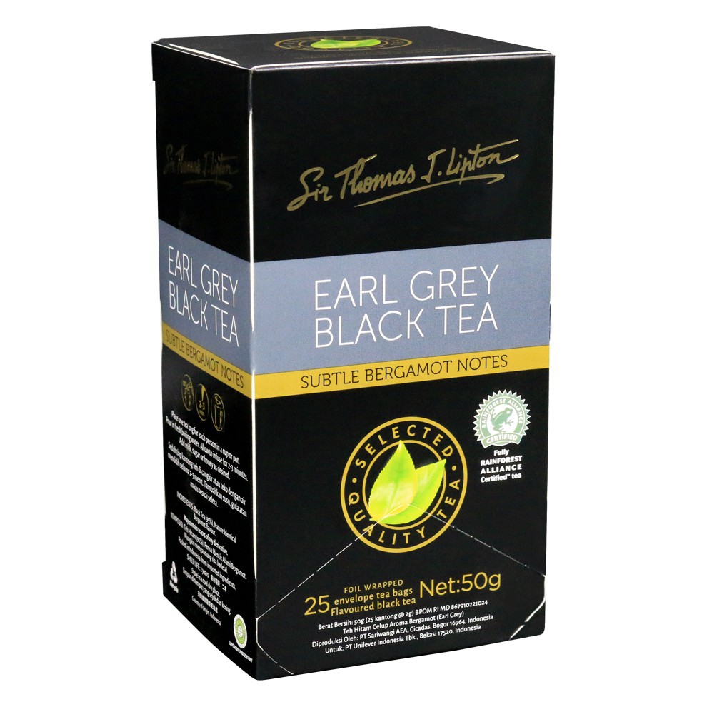 Sir Thomas J.Lipton Earl Grey Black Tea Bergamot Aroma Black Tea ...