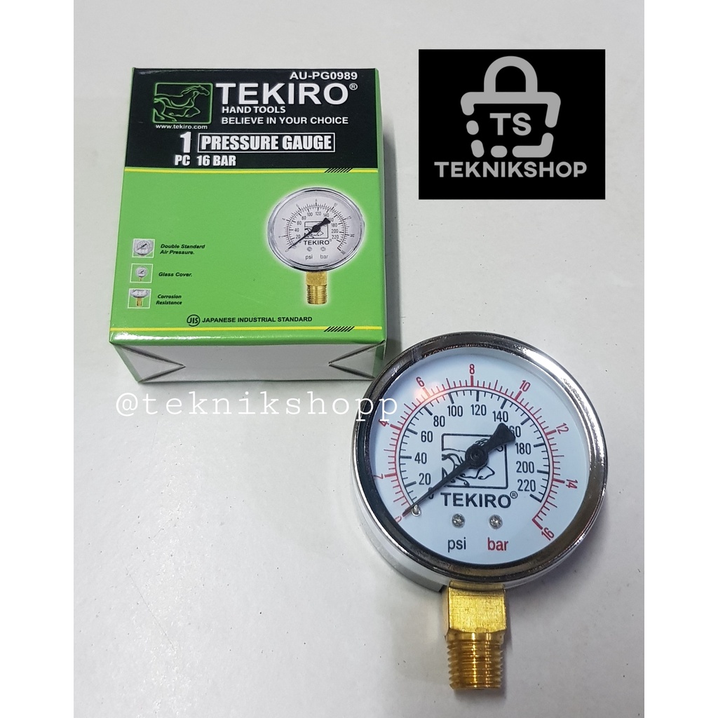 Manometer 16 BAR TEKIRO / PRESSURE GAUGE 16BAR / AMPERE METER ...