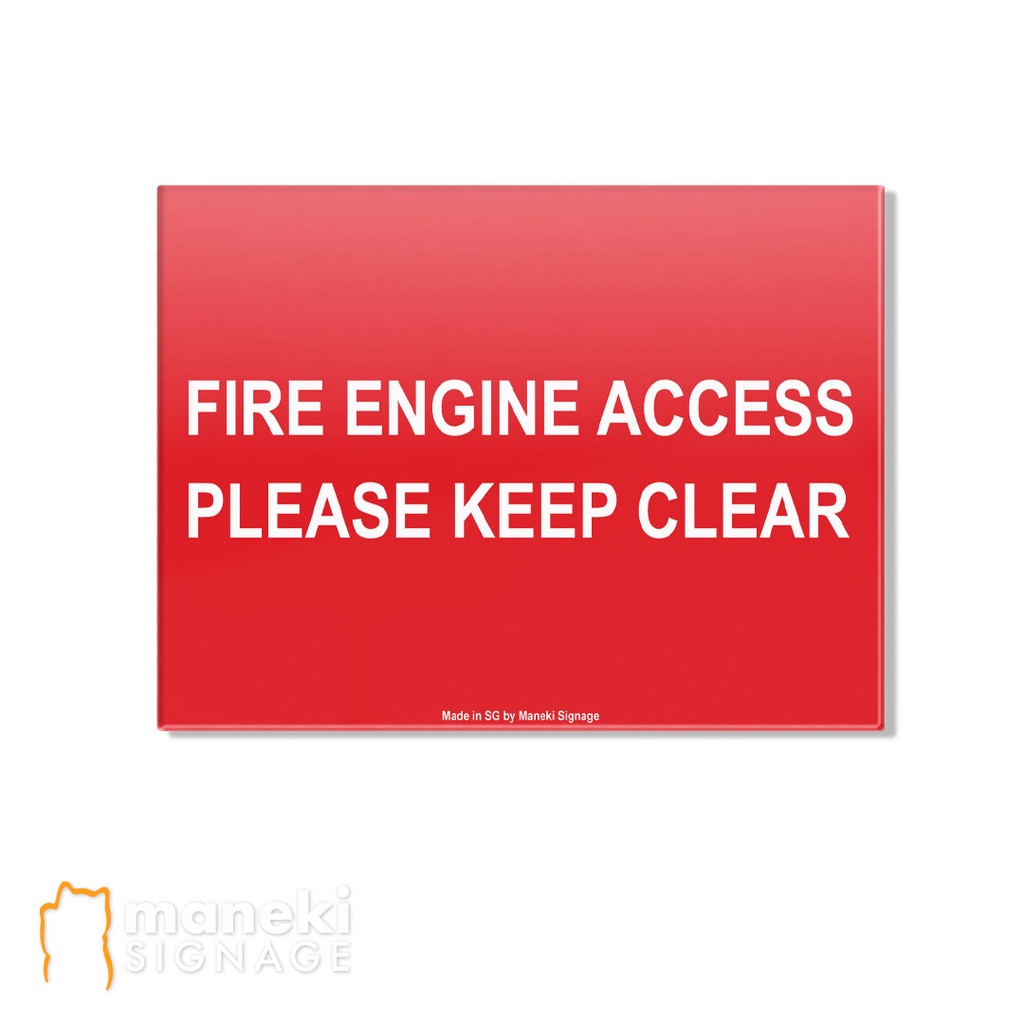 Aluminum Fire Engine Access Please Keep Clear Sign | Shopee Singapore