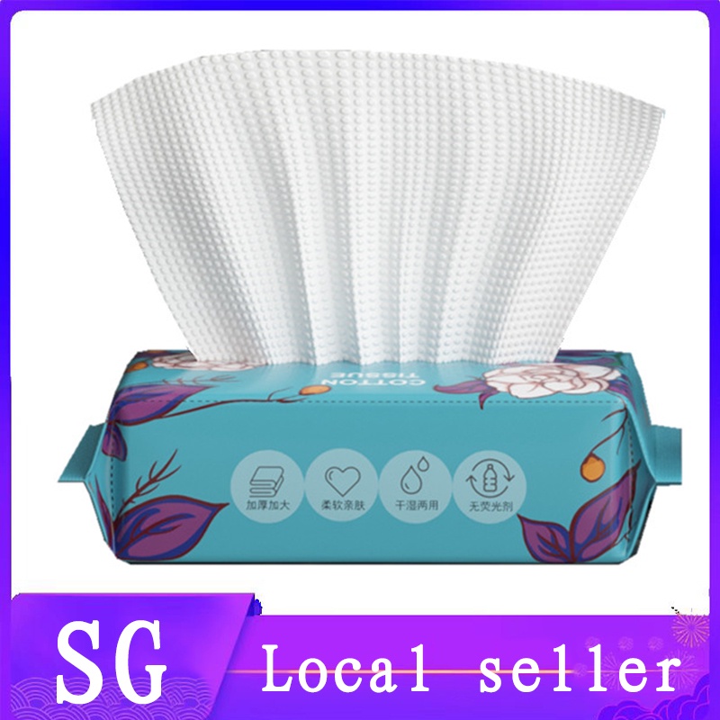 100PCS thicken Disposable face towel Tissue Facial Cotton Tissue Facial ...