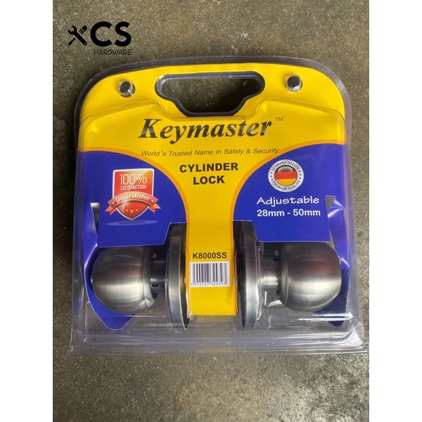 !! Keymaster Cylinder Lock Adjustable 28mm-50mm (K8000SS) | Shopee ...