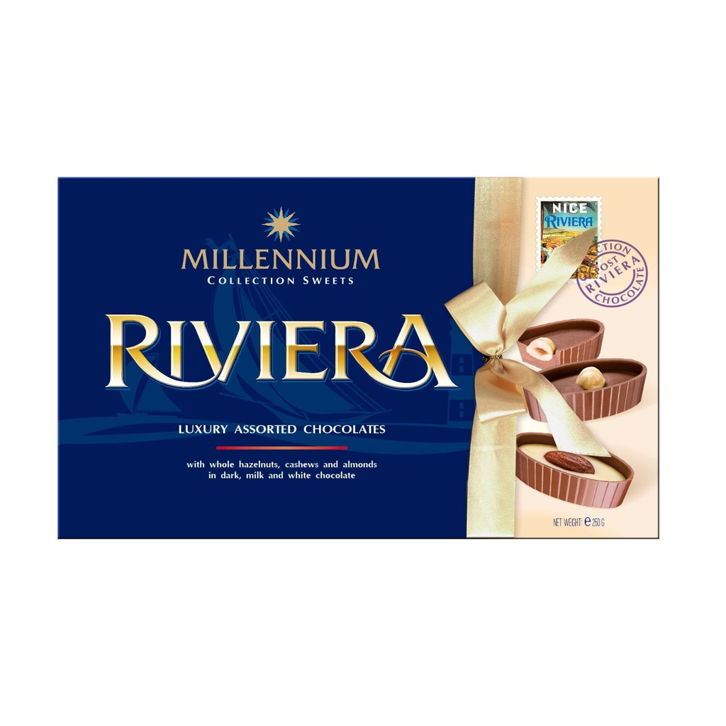 Millennium Riviera Assorted Chocolate with Whole Hazelnuts, Cashews and ...