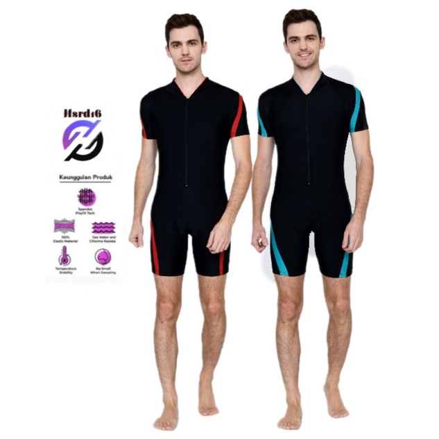 Hsrd16 Men Wetsuit One Piece Swimsuit Snorkeling Suit Diving Equipment ...