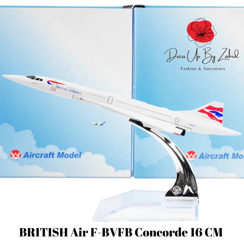 Air F-BVFB Concorde Aircraft 16cm Die-cast Metal Airplane | Shopee ...