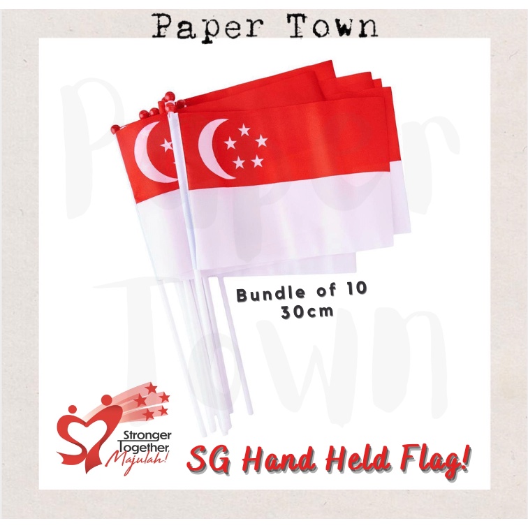 SG 🇸🇬 NDP 10 pcs Handheld Singapore Flag | Shopee Singapore