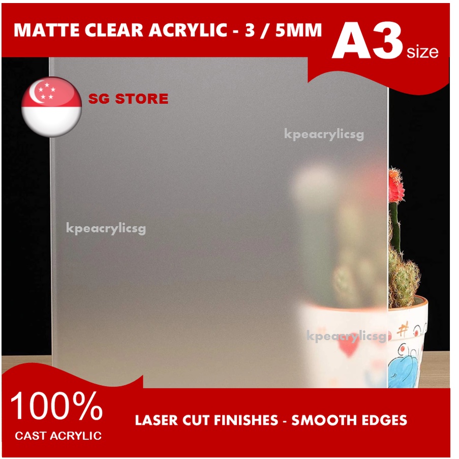 [Ready Stock] A3 Size - Matte Clear Acrylic Sheet - Plexiglass - 3 ...