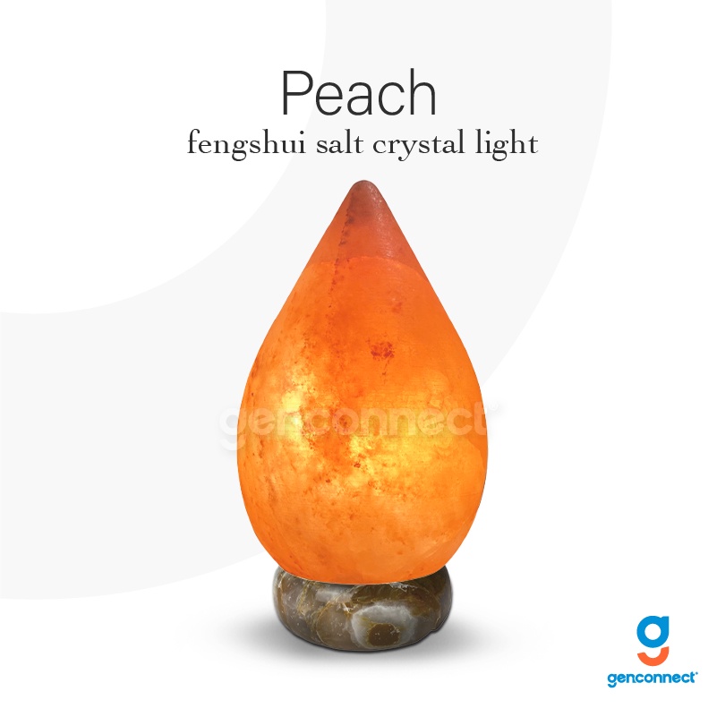 Salt Lamp Peach Himalayan Salt Lamp Fengshui salt crystal light table ...