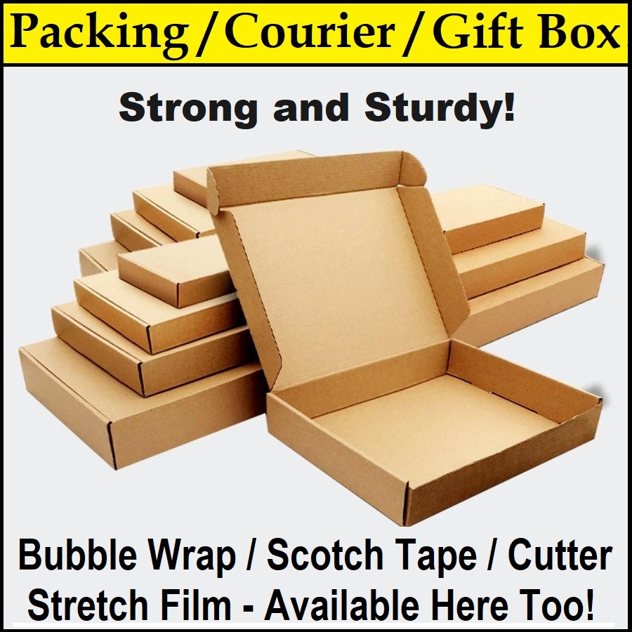 Gift Box / Courier Carton Packing Boxes. Bubble Wrap / Scotch Tape ...