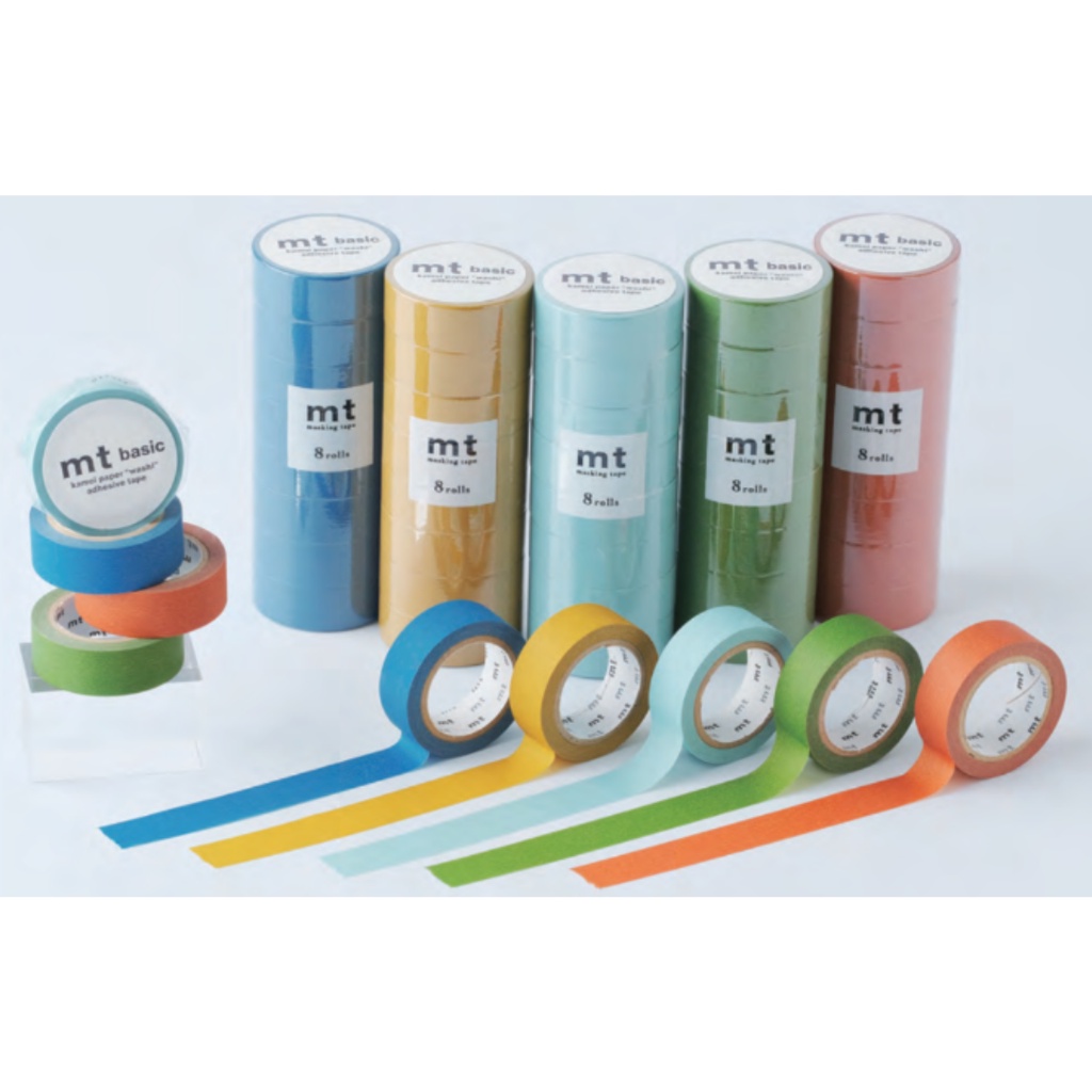 MT Tape Summer 2022 Washi Tape - Matte Smoky Min, Olive Green, Mustard ...