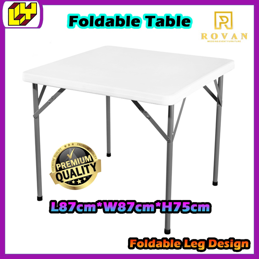 3ft Square Foldable Table / Meja Lipat Empat Segi Portable Square Table ...