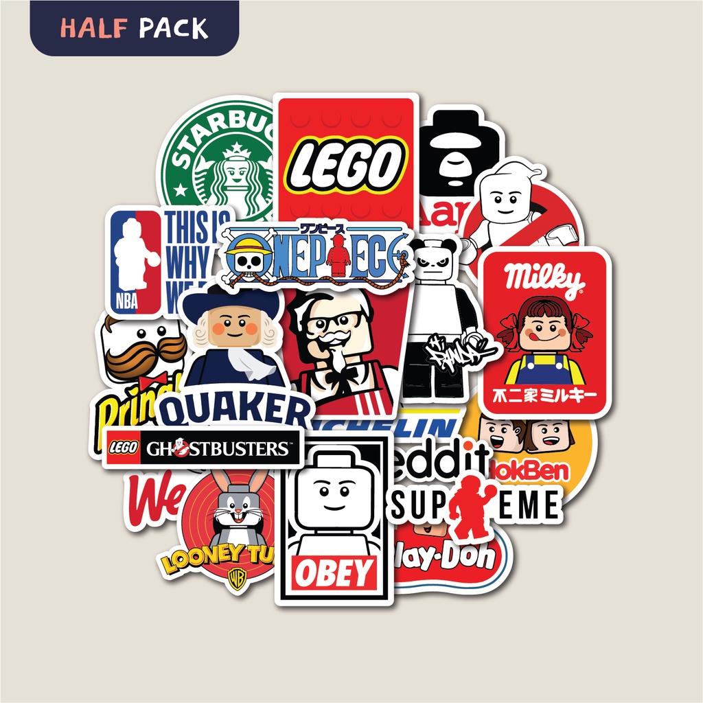Lego LOGO STICKER PACK | Tumbler STICKER | Helmet SUITcase LAPTOP ...