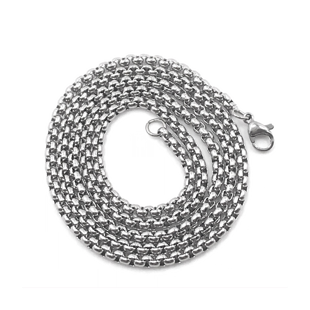 Premium Stainless Steel Round Box Design Long Necklace Chain (Made in ...